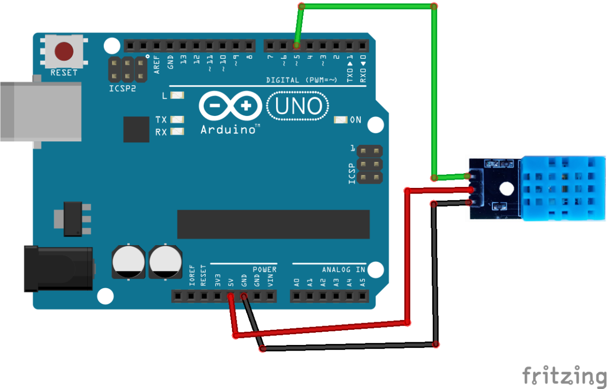 Sensore di umidità e temperatura KY-015 / DHT11 con Arduino - 9minuti.it